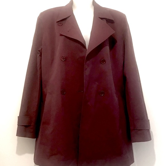 Linea | Jackets & Coats | Linea Womens Burgundy Peacoat Blazer ...